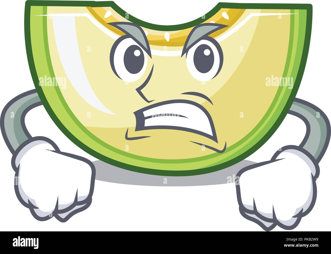 Angry cartoon sweet melon slice to dessert Stock Vector Image & Art - Alamy