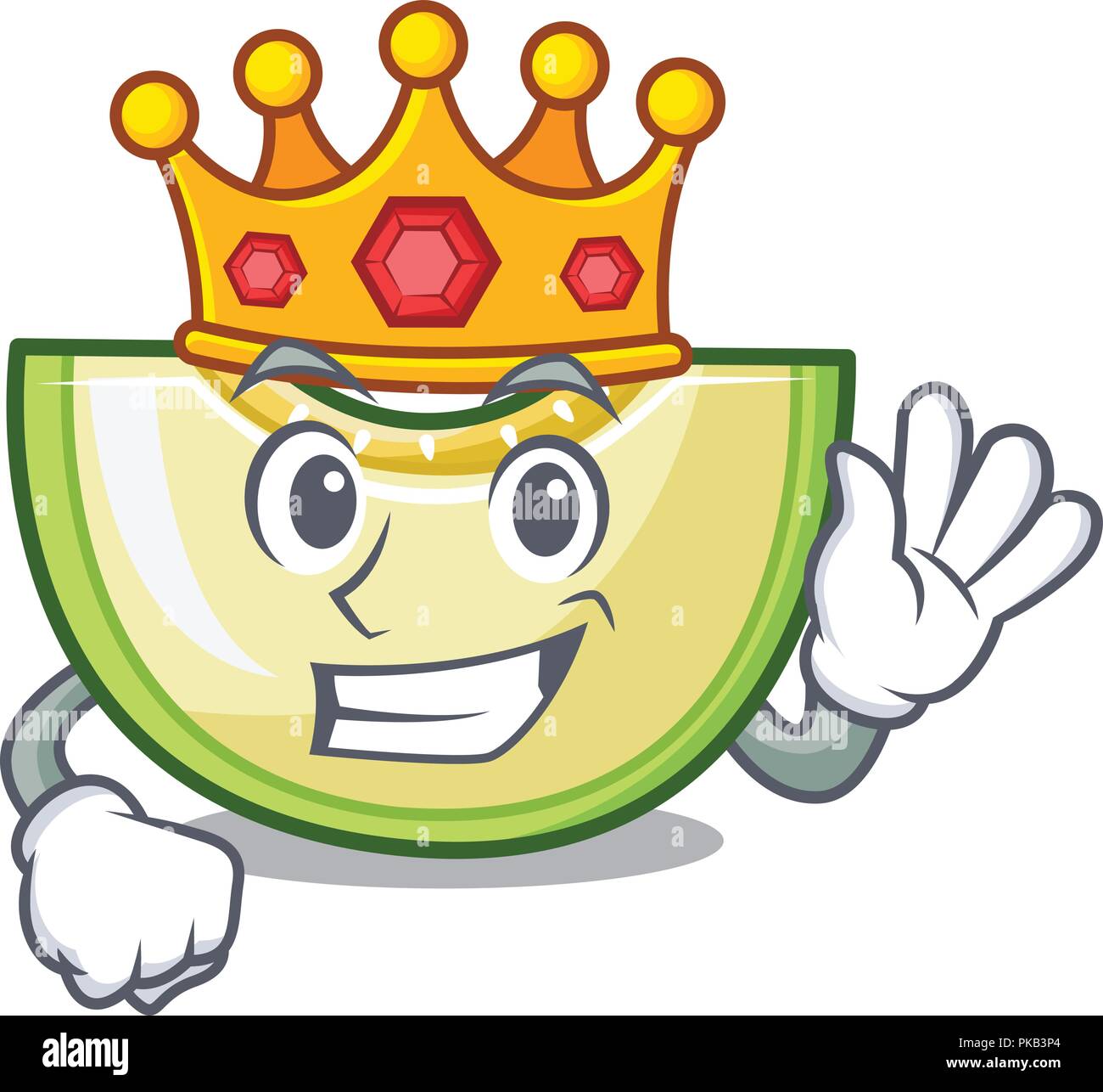 King cartoon sliced fresh melon green sweet Stock Vector Image & Art ...