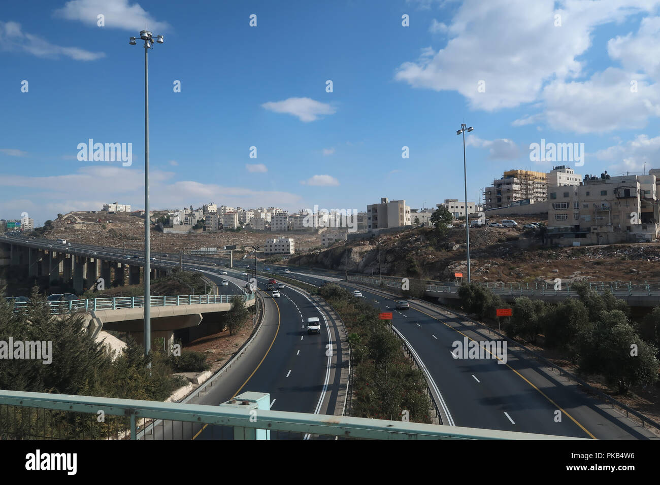 View of residential houses of Beit Hanina a Palestinian neighborhood ...