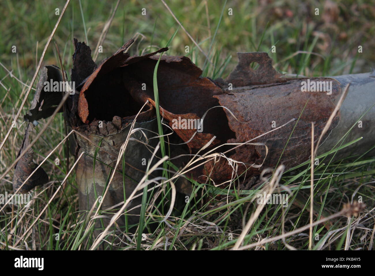 fallen road sign Stock Photo - Alamy