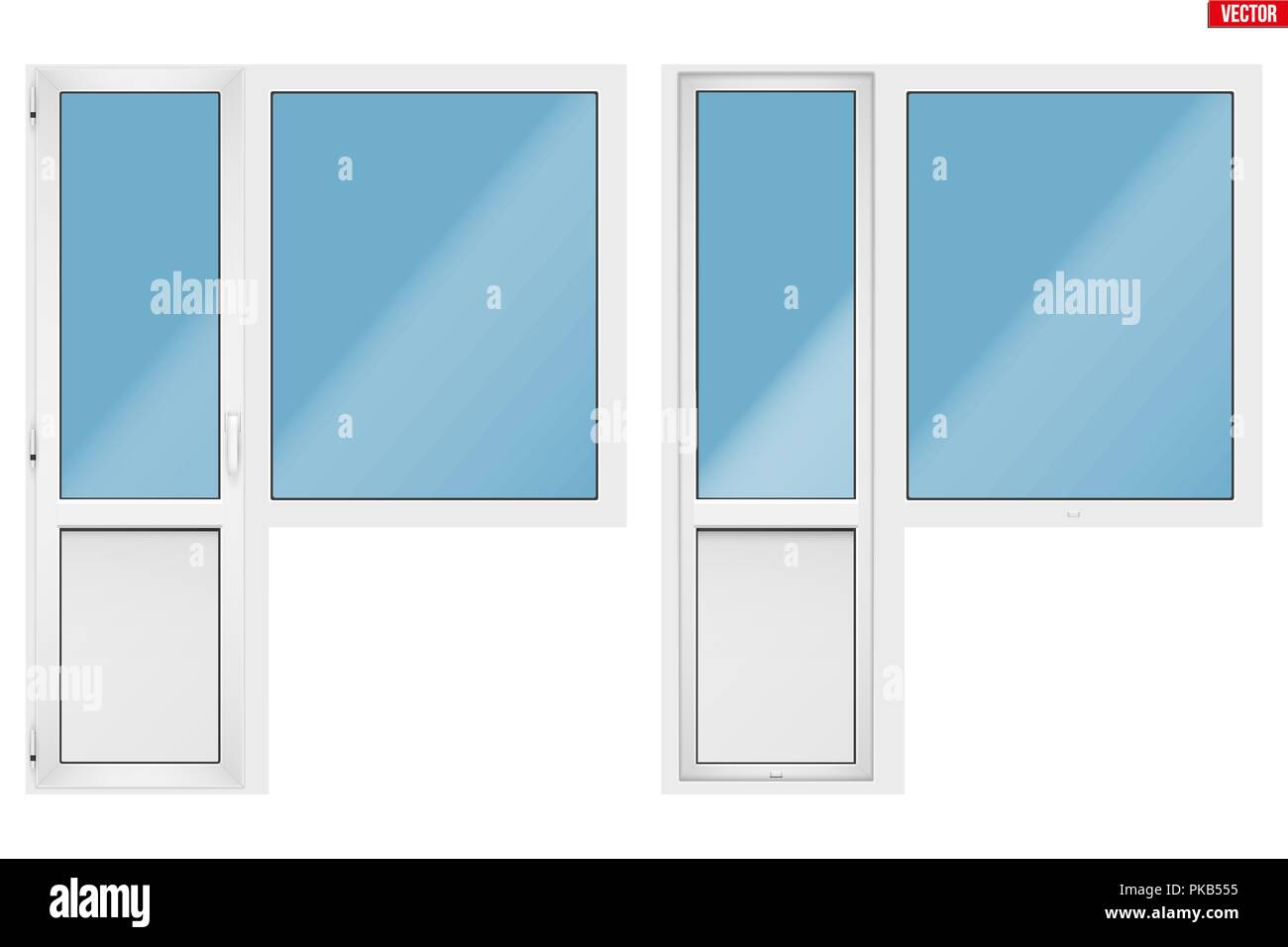PVC balcony window and door Stock Vector Image & Art - Alamy