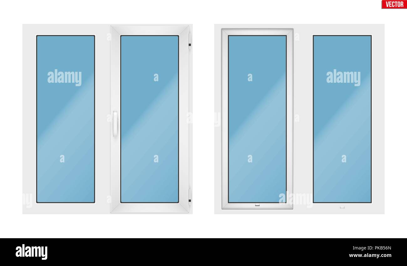 PVC window with two sash Stock Vector Image & Art - Alamy