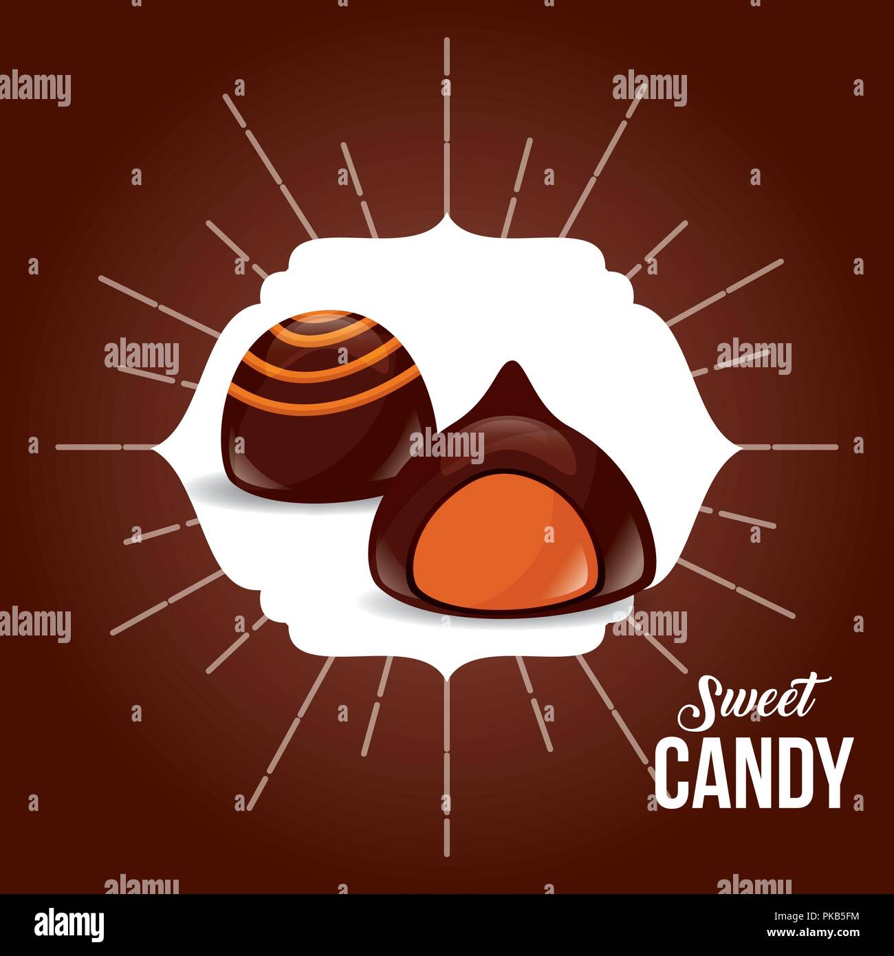 Candy chocolates sweets Stock Vector Images - Alamy