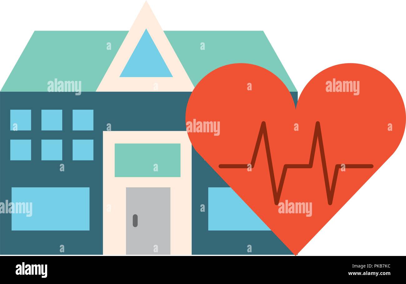 hospital building heart rate health care Stock Vector Image & Art - Alamy