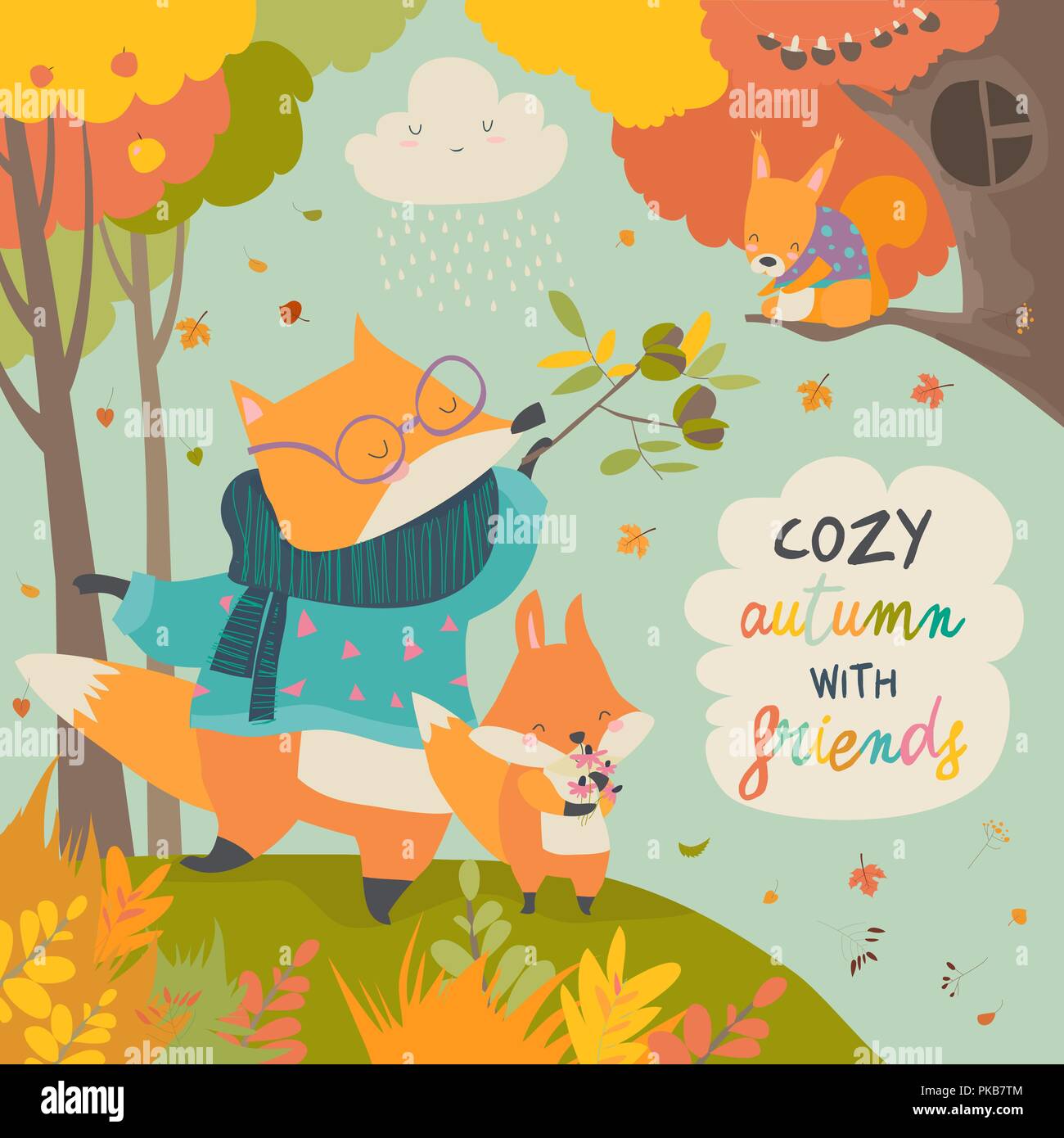 Cartoon red squirrel Stock Vector Images - Alamy