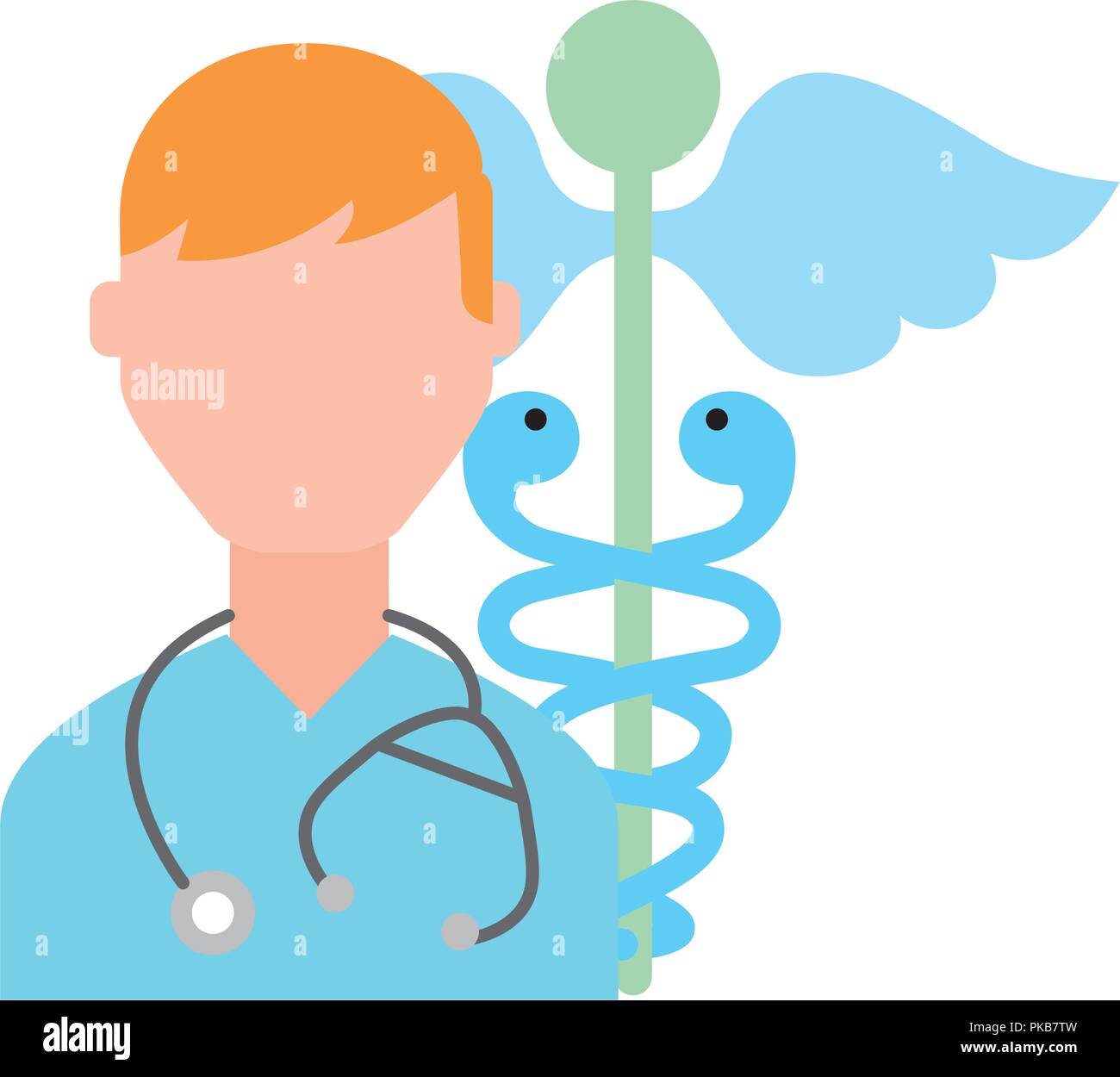 doctor staff medical caduceus emblem Stock Vector Image & Art - Alamy