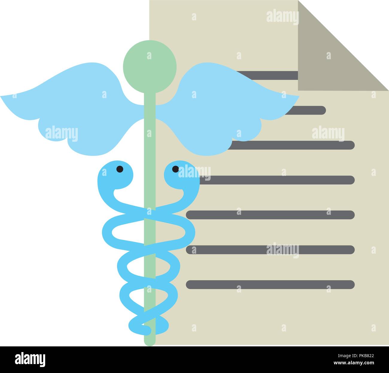 caduceus medical document report symbol Stock Vector Image & Art - Alamy
