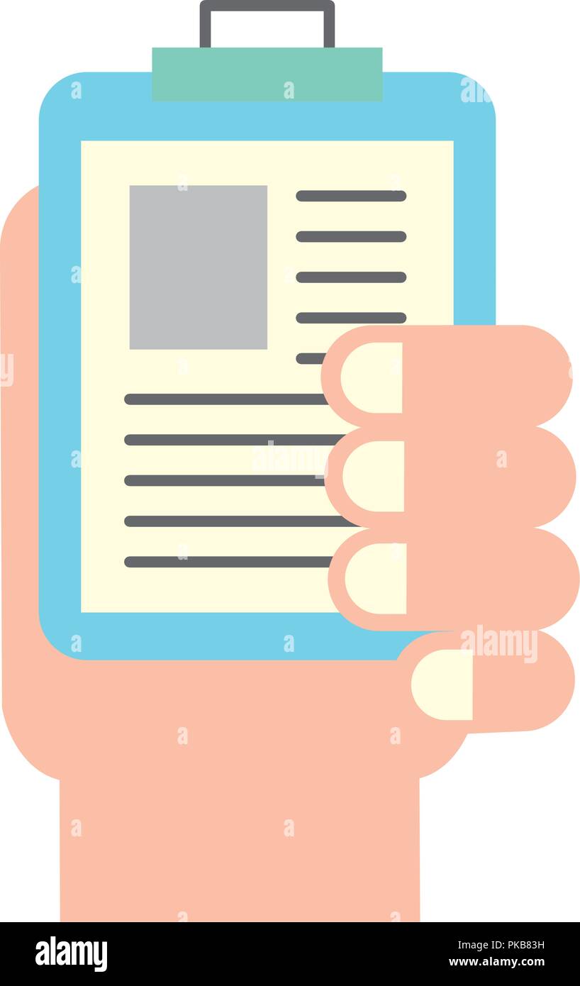 Holding clipboard file Stock Vector Images - Alamy