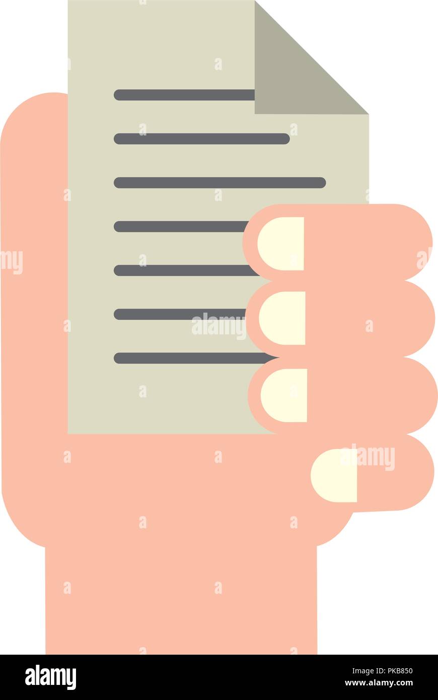 hand holding document paper text Stock Vector Image & Art - Alamy