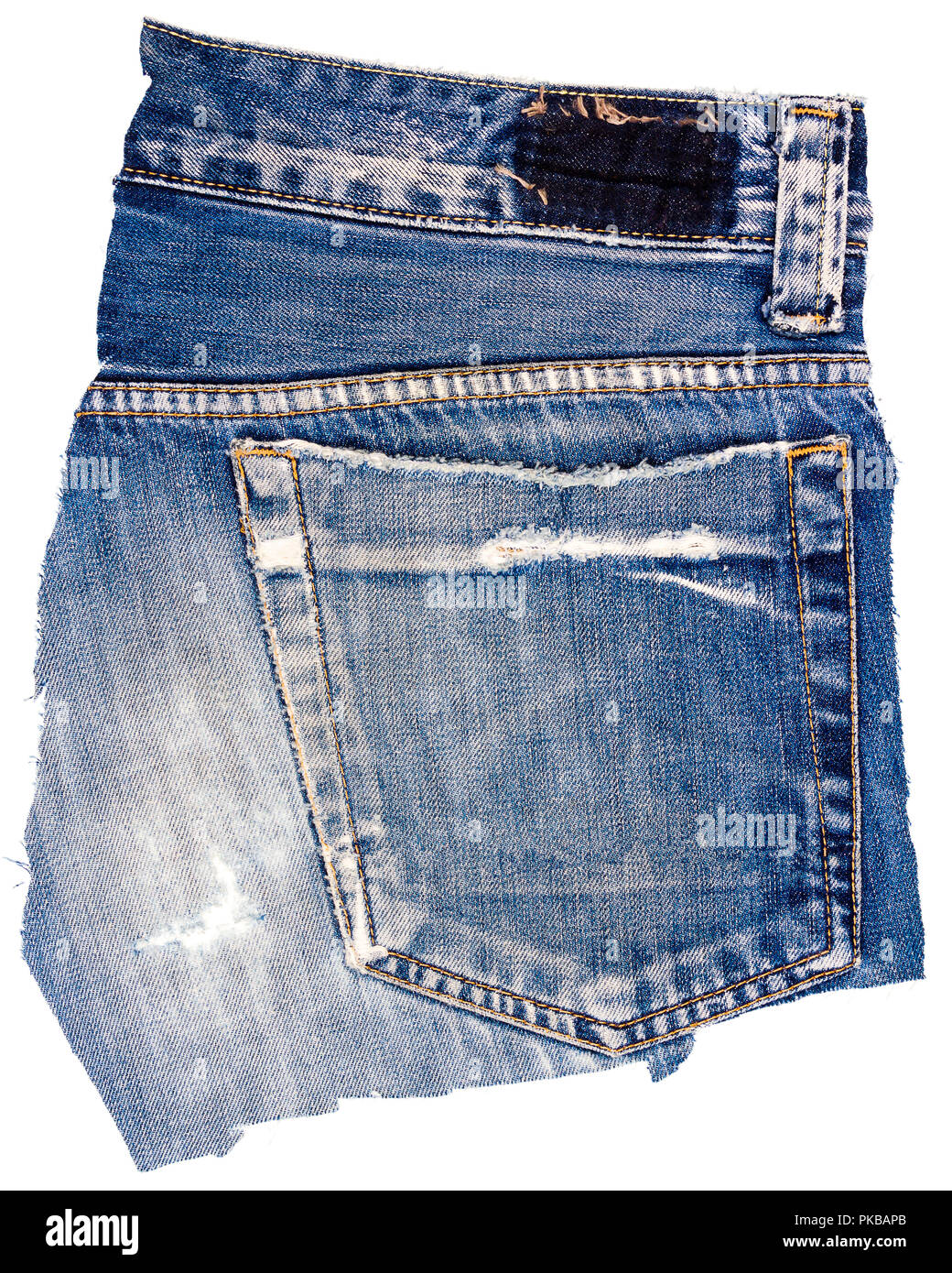 Torn and worn denim jeans Cut Out Stock Images & Pictures - Alamy