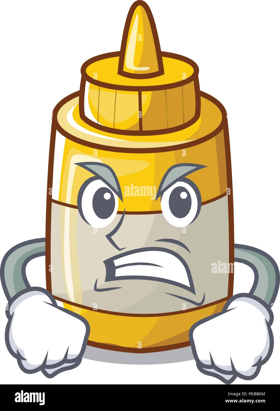 Angry yellow mustard in plastic bottle cartoon Stock Vector Image & Art ...