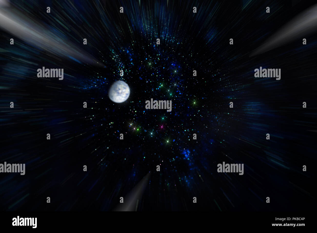 Cosmos universe with stars nebulae and planet Stock Photo - Alamy