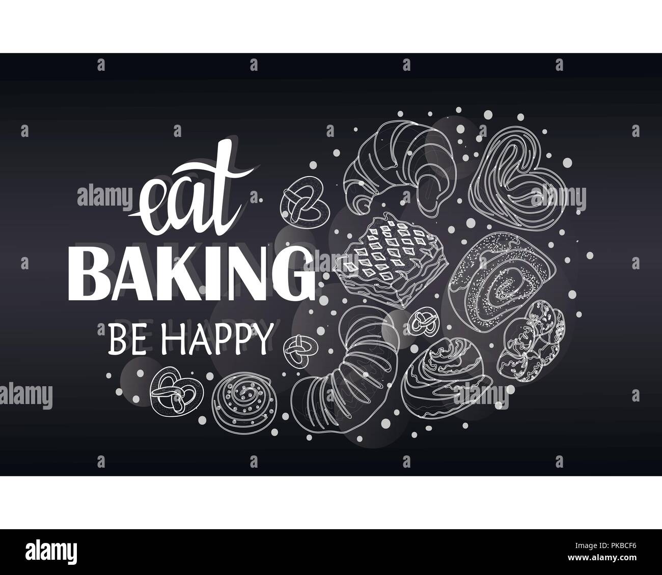 Decor for a shop or cafe with pastries, bread, baking. Bakery store ...