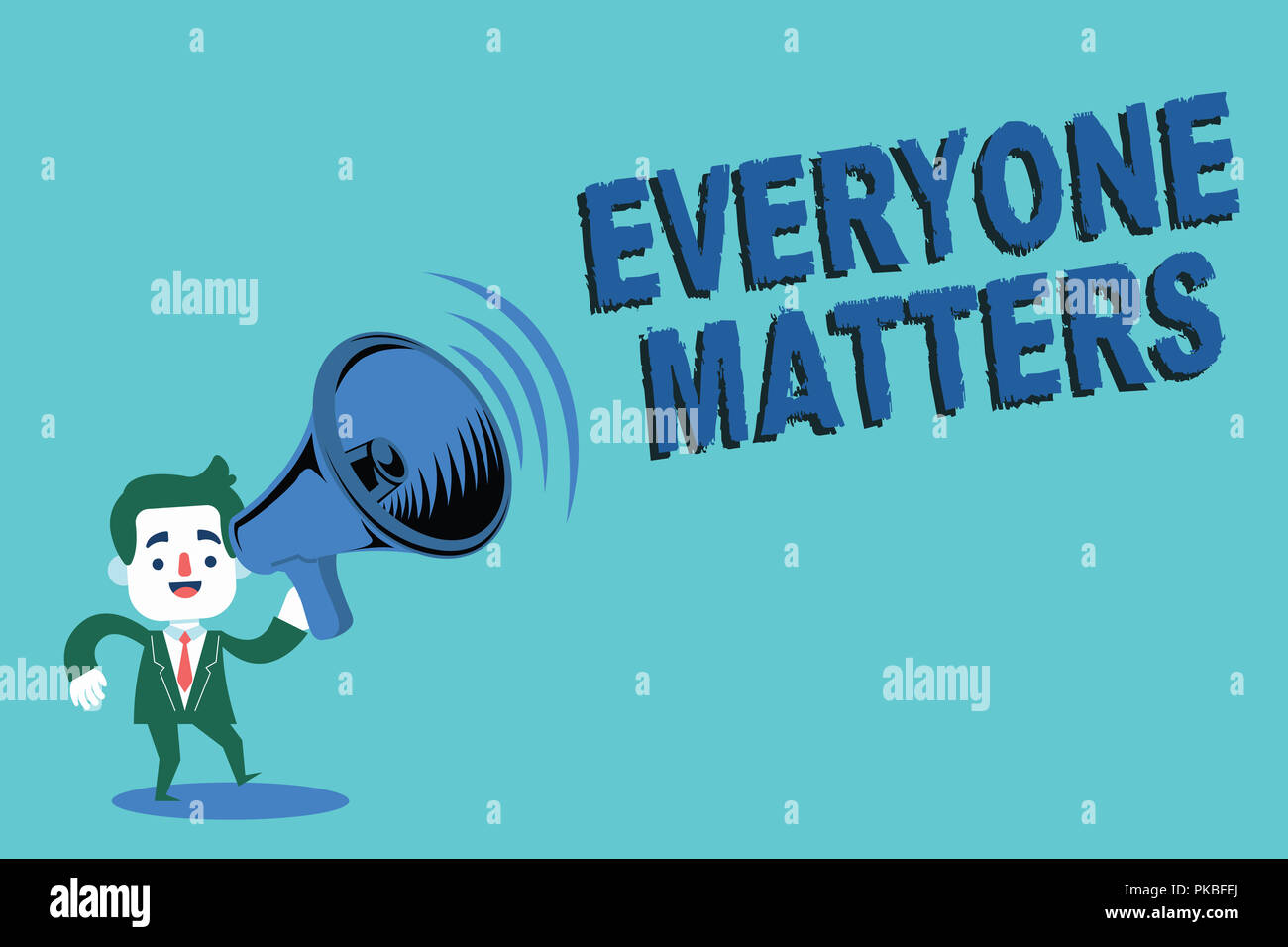 Writing note showing Everyone Matters. Business photo showcasing all ...