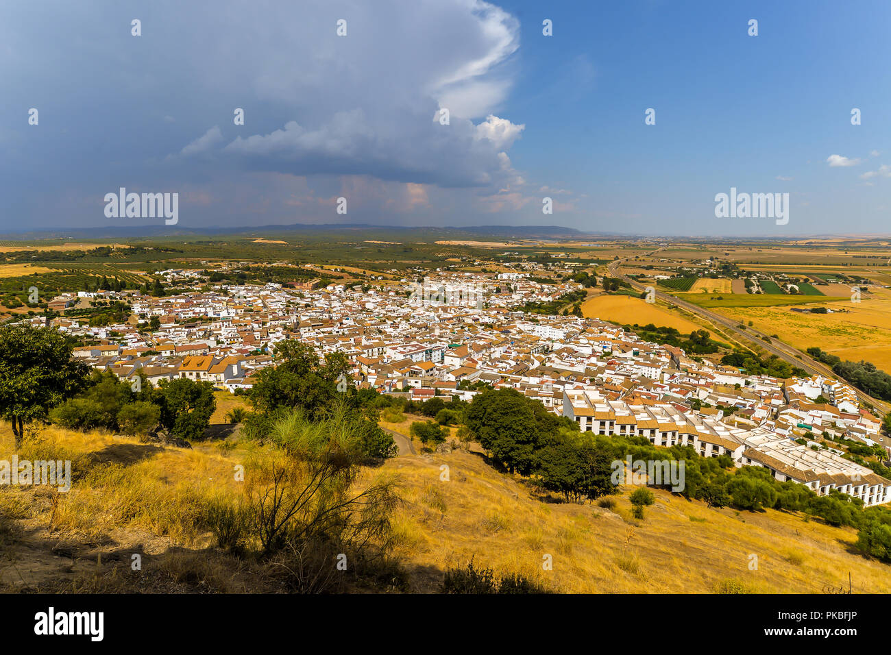 The view from the castle - Almodovar del Rio, Spain Stock Photo - Alamy