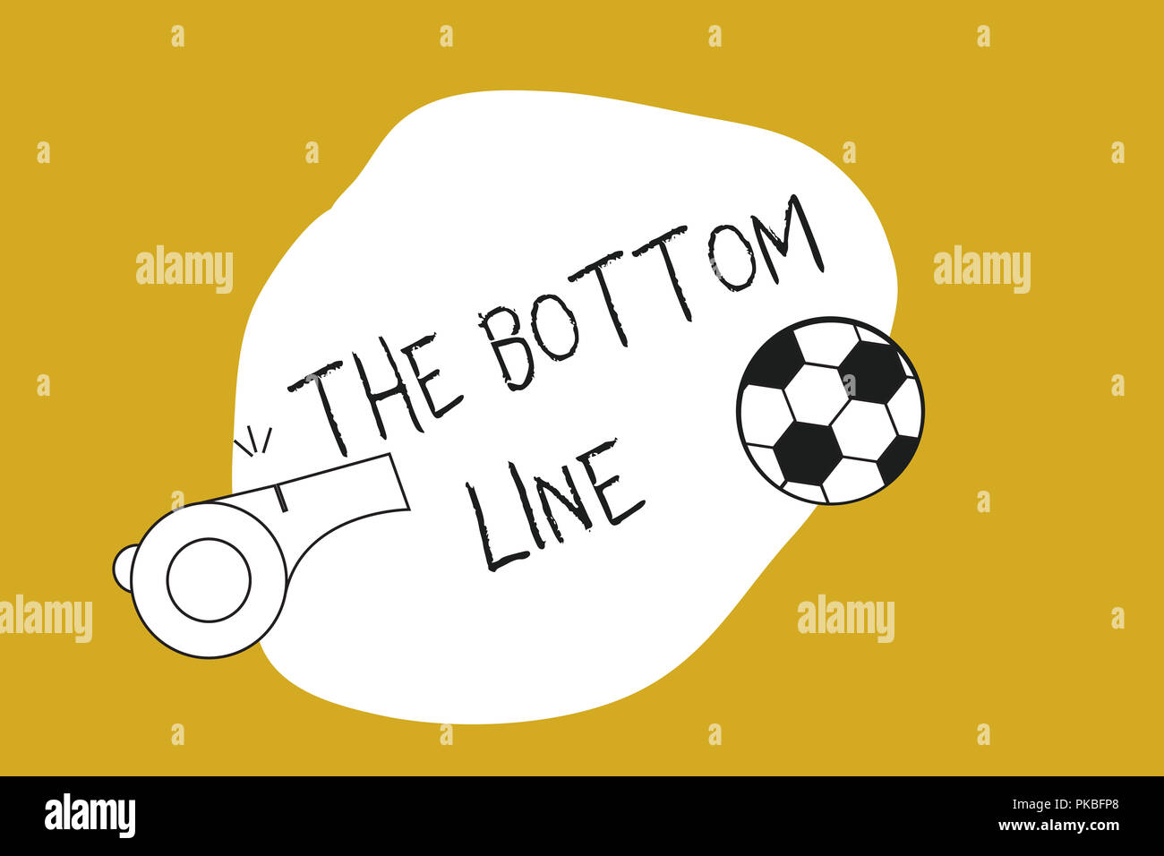 Handwriting text The Bottom Line. Concept meaning asking someone to ...