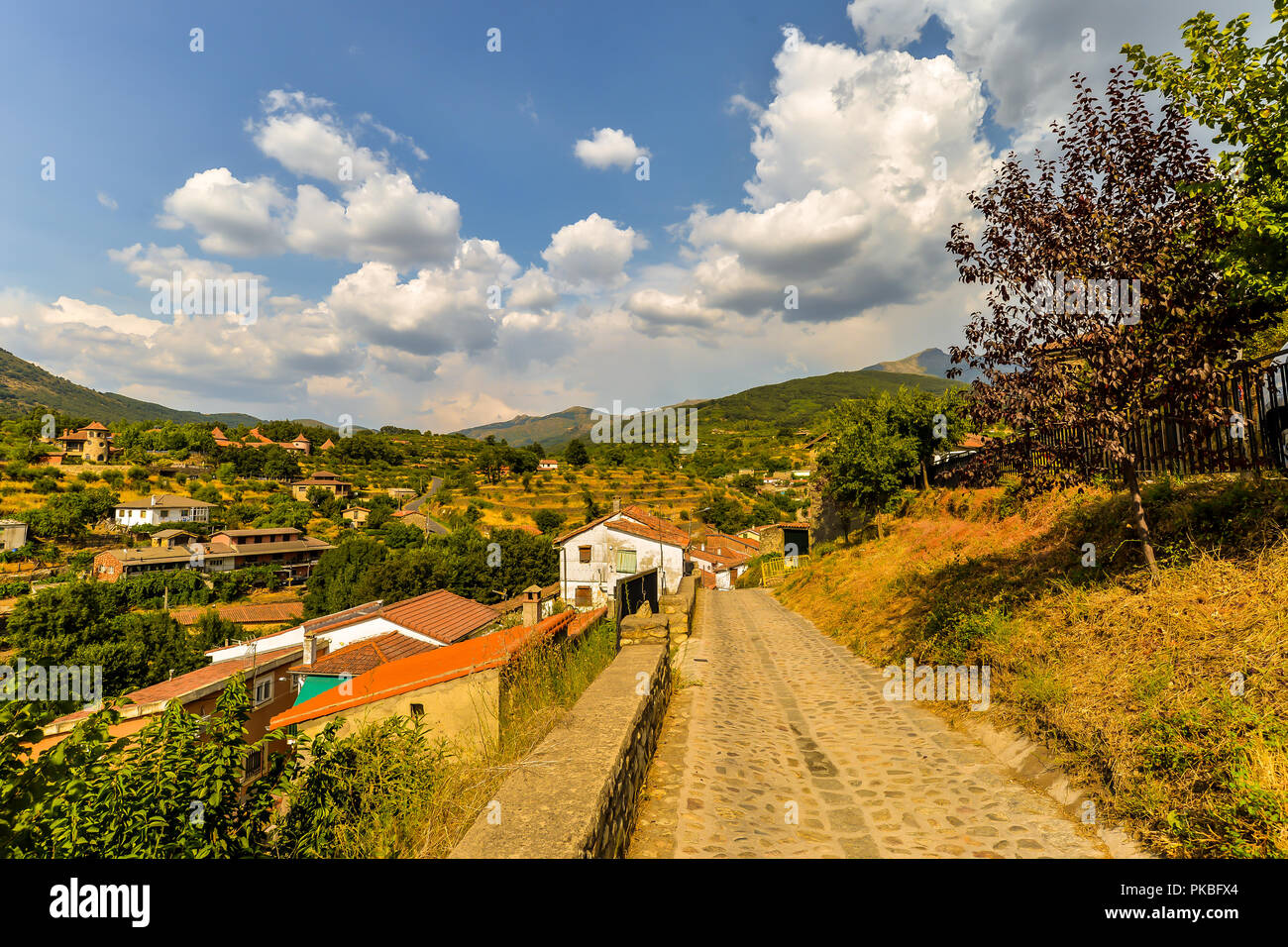 The small town of Hervas - Spain Stock Photo - Alamy