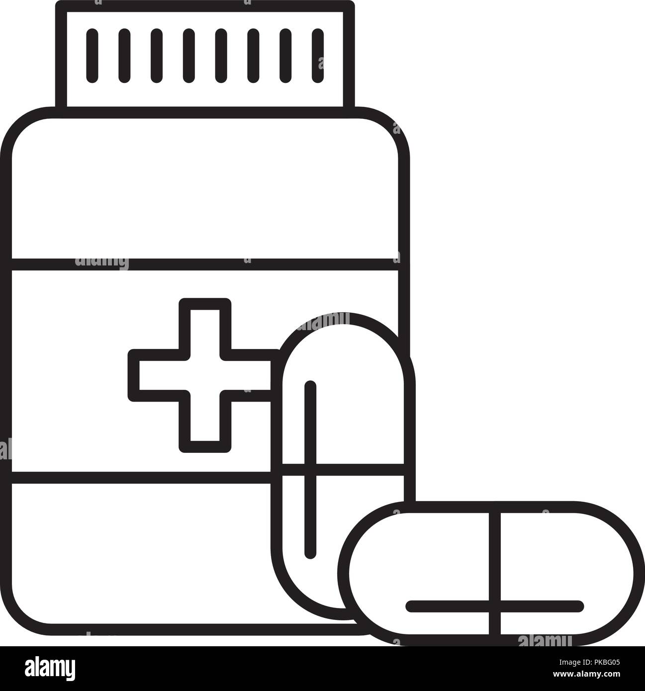bottle capsule pharmacy medical prescription Stock Vector Image & Art ...