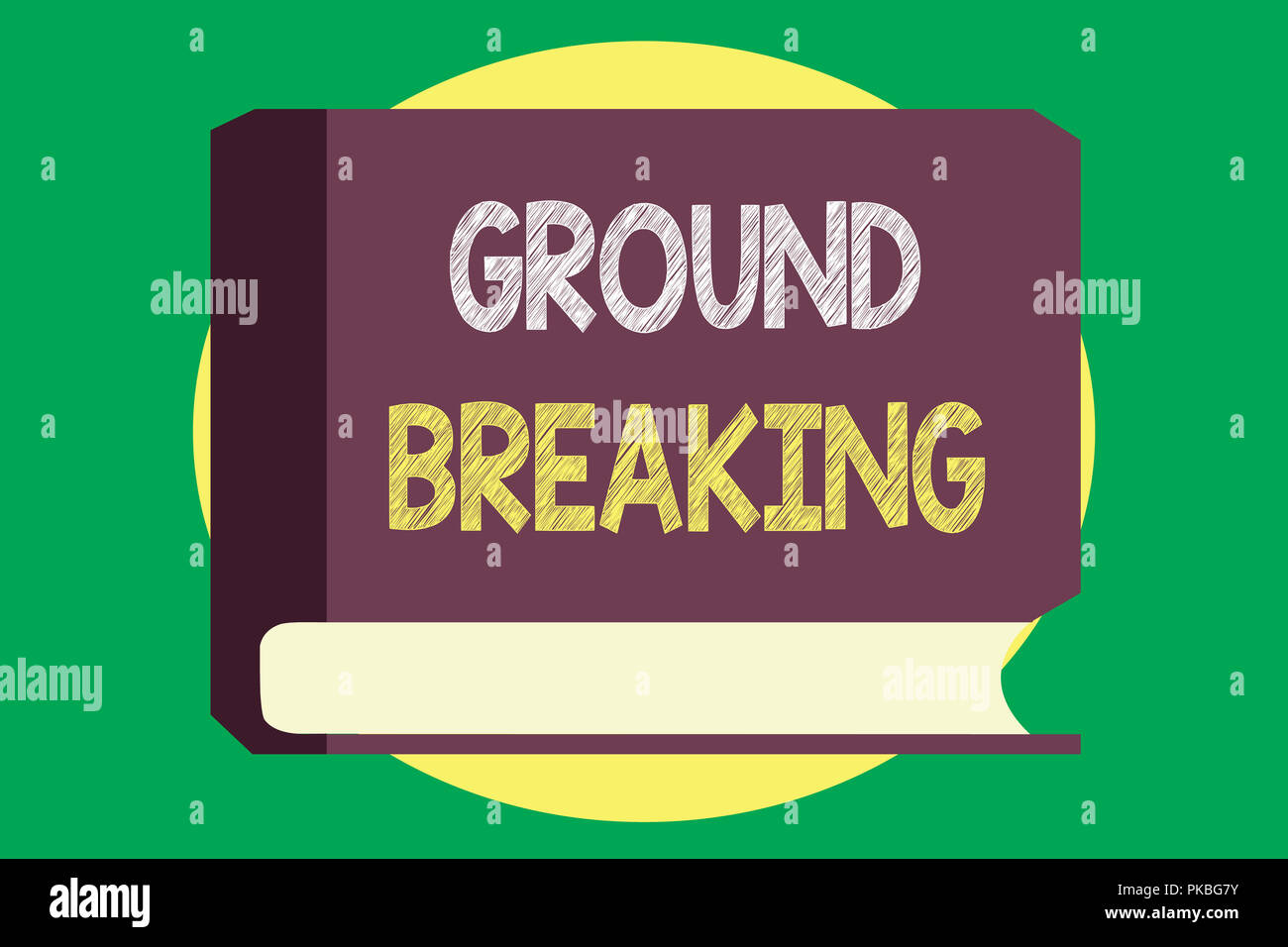 Handwriting text writing Ground Breaking. Concept meaning Very new and ...