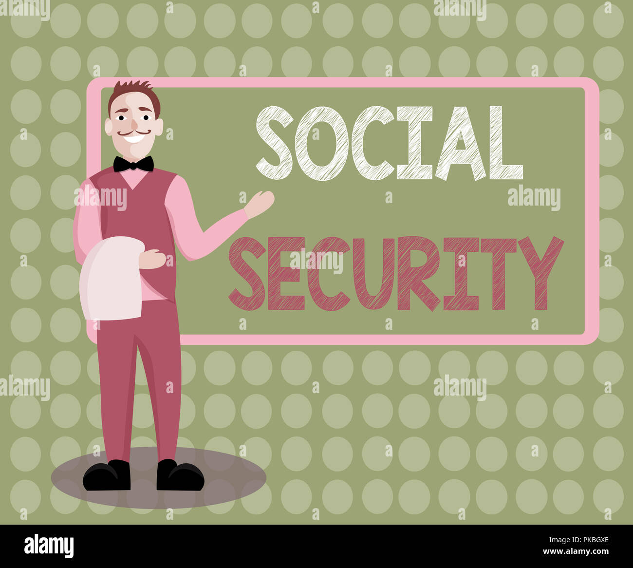 Handwriting Text Writing Social Security Concept Meaning Assistance From State People With