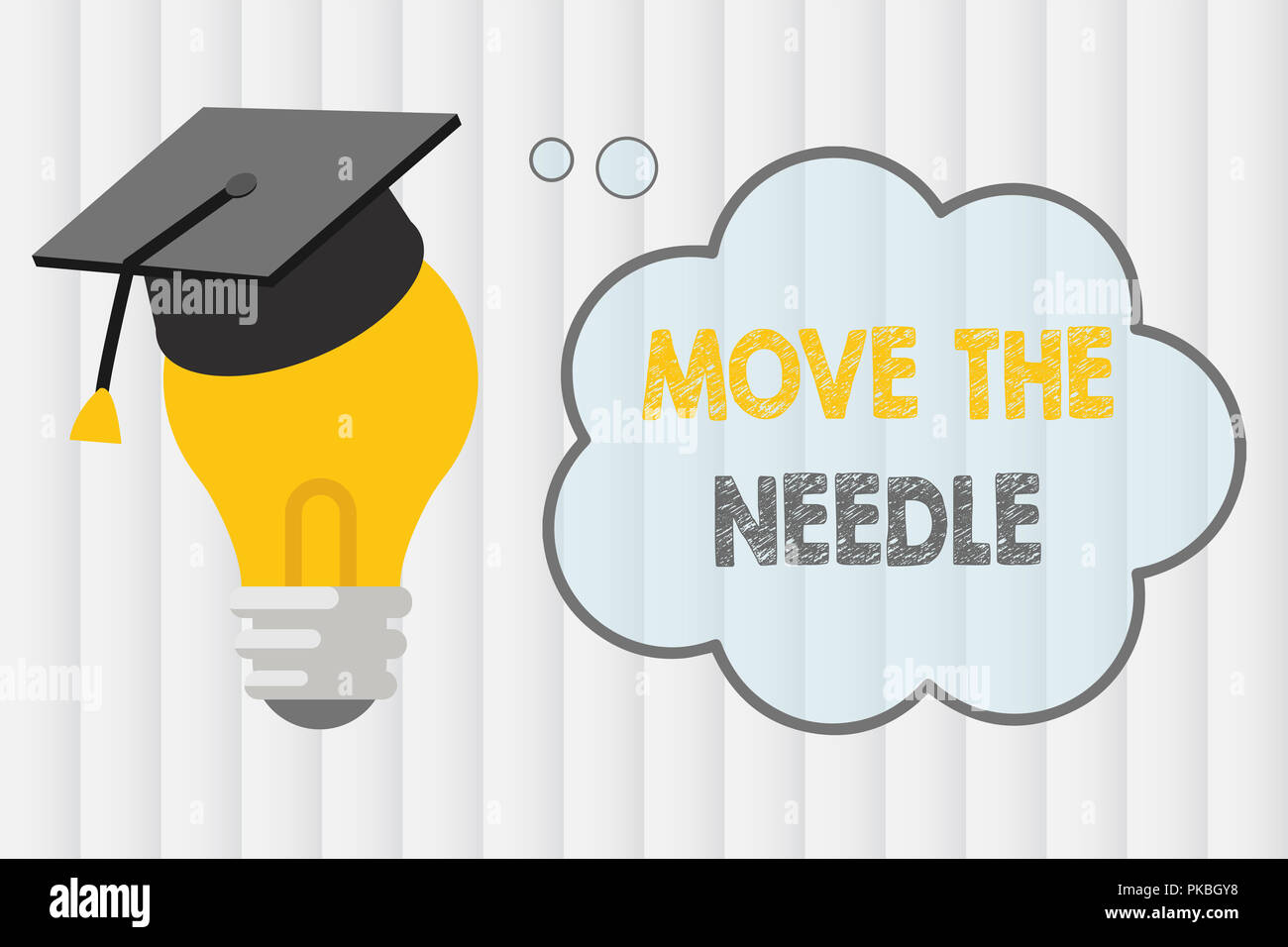 Text sign showing Move The Needle. Conceptual photo Make a noticeable ...
