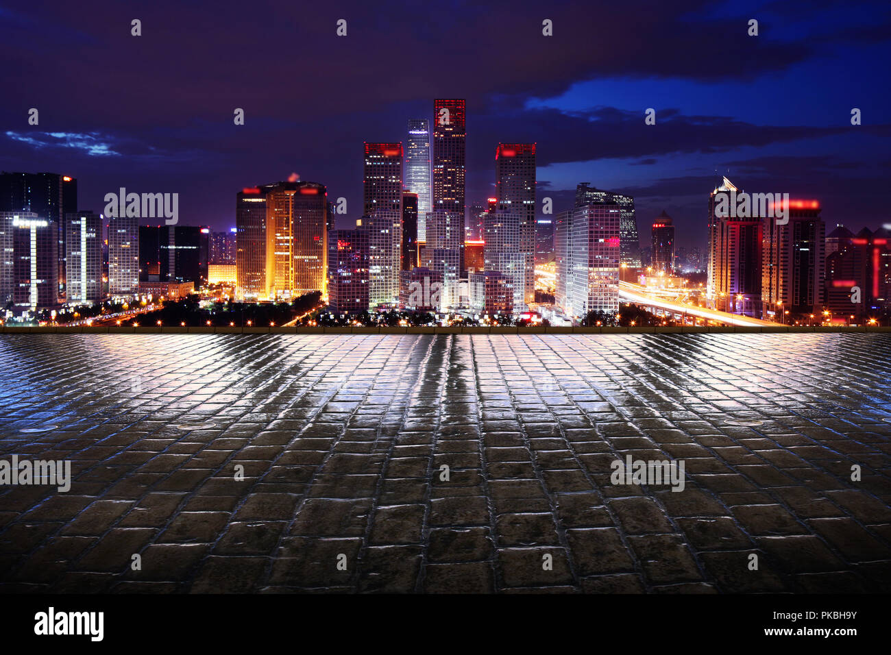 Beijing city at night Stock Photo - Alamy