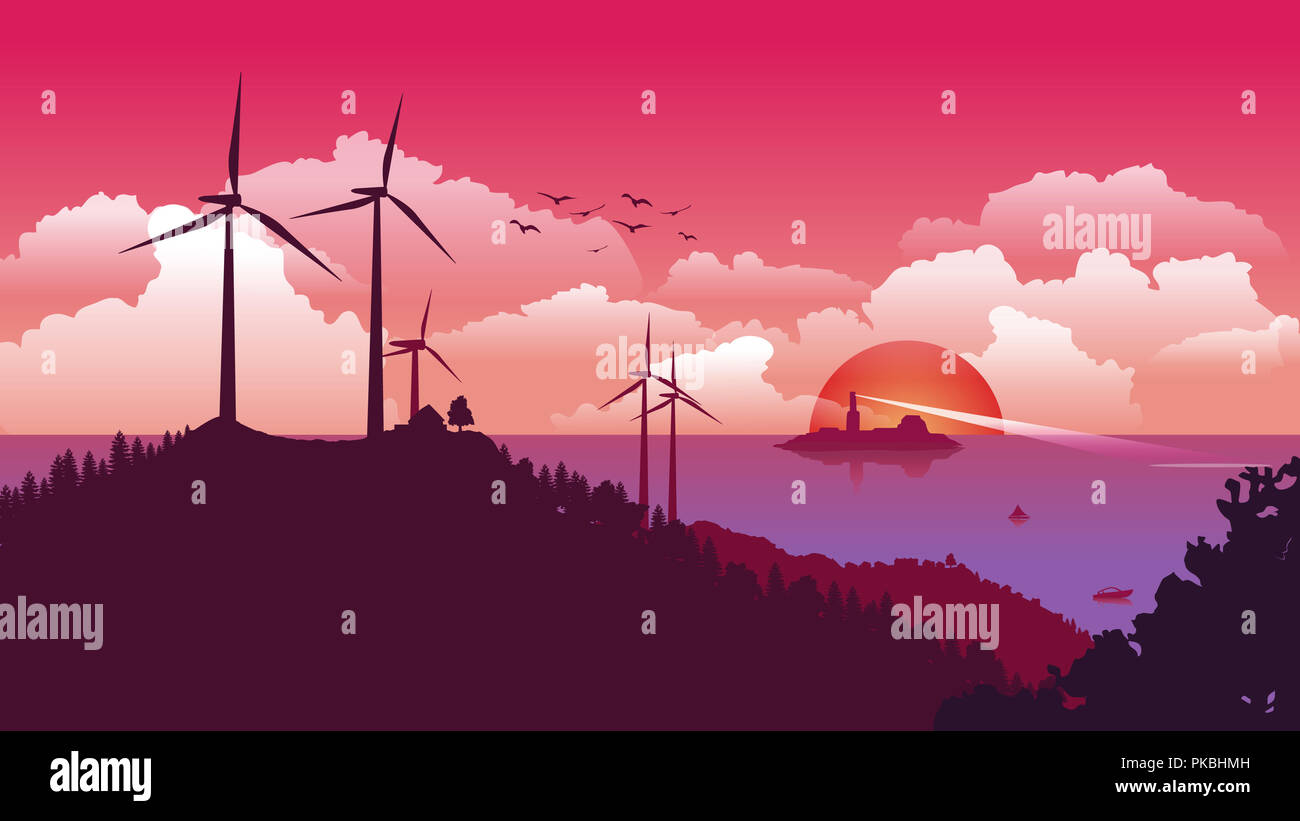 Vector Landscape Illustrator Hi Res Stock Photography And Images Alamy