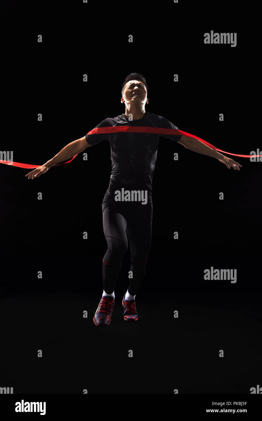 Celebration winning finish line hi-res stock photography and images - Alamy