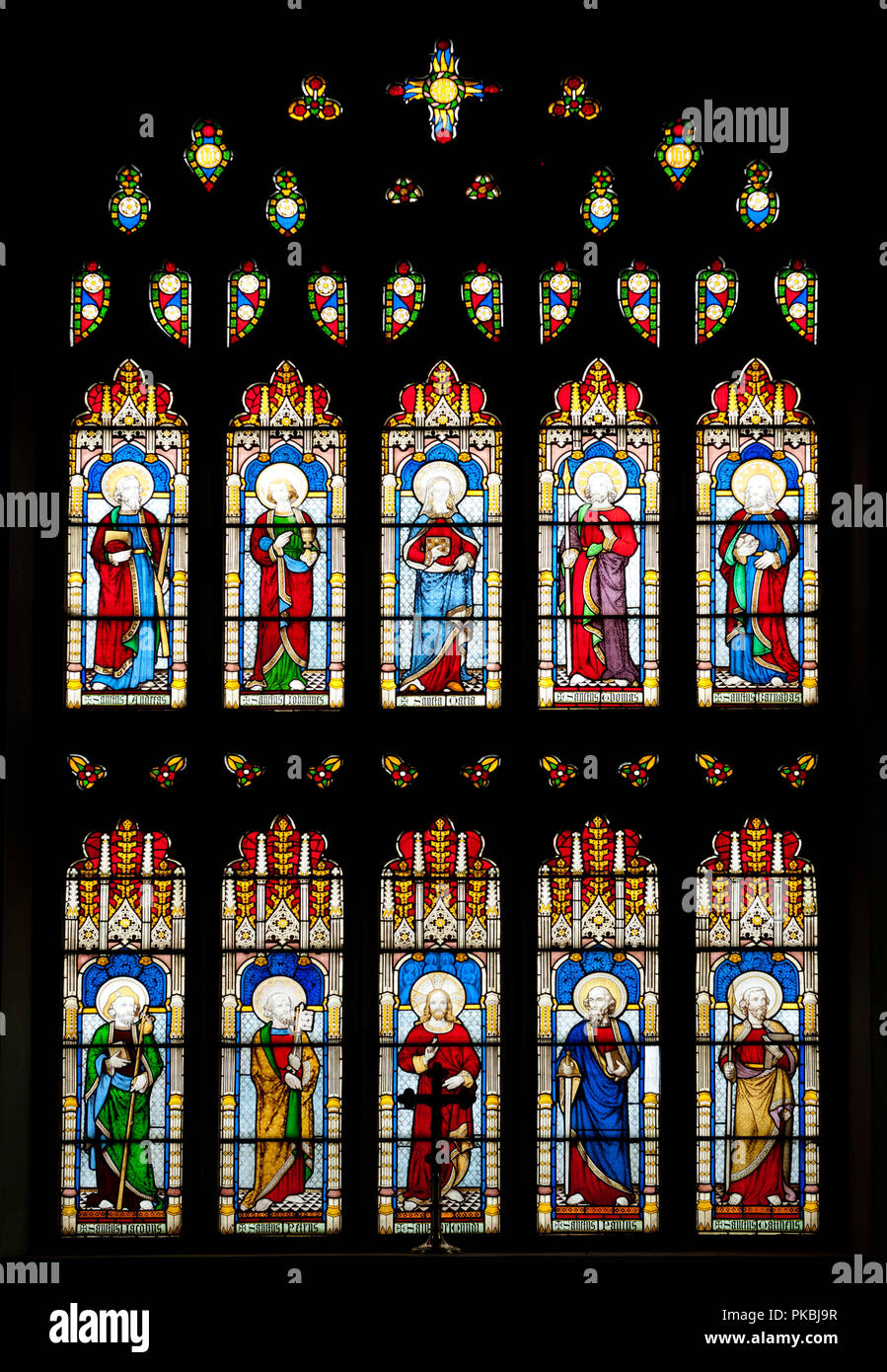 The East Window, St. Mary`s Church, Wymeswold, Leicestershire, England ...