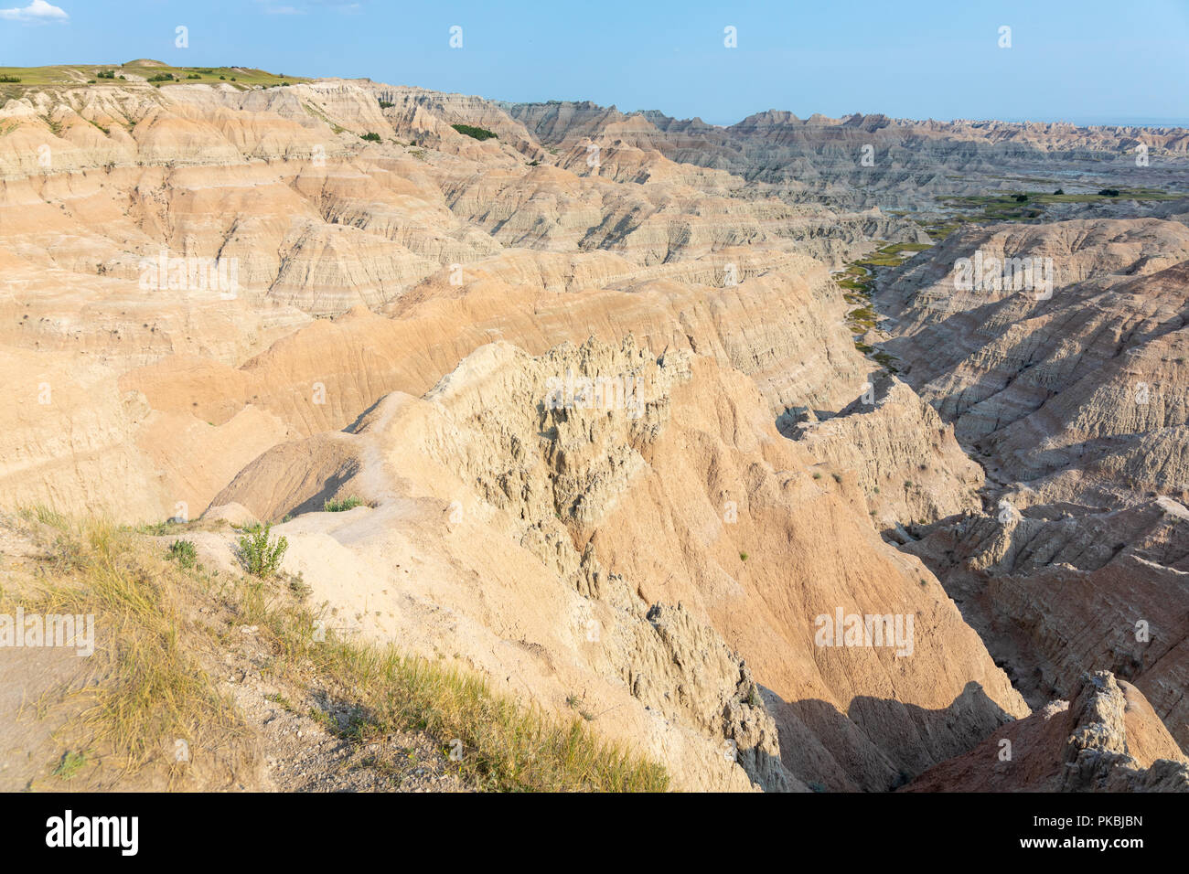 The rugged beauty of the geologic formations in the Badlands National ...