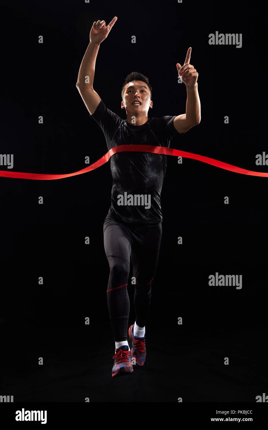 Celebration winning finish line hi-res stock photography and images - Alamy