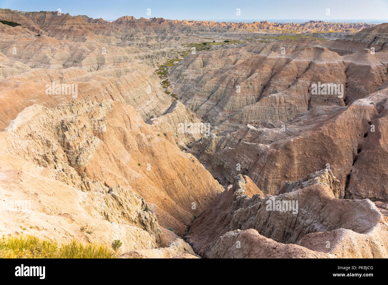 The rugged beauty of the geologic formations in the Badlands National ...