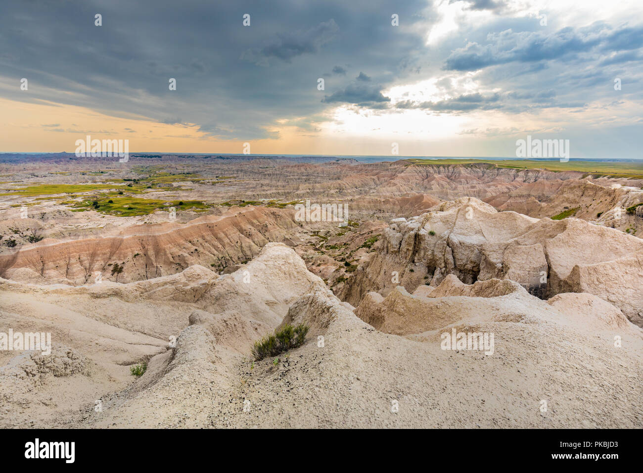 The rugged beauty of the geologic formations in the Badlands National ...