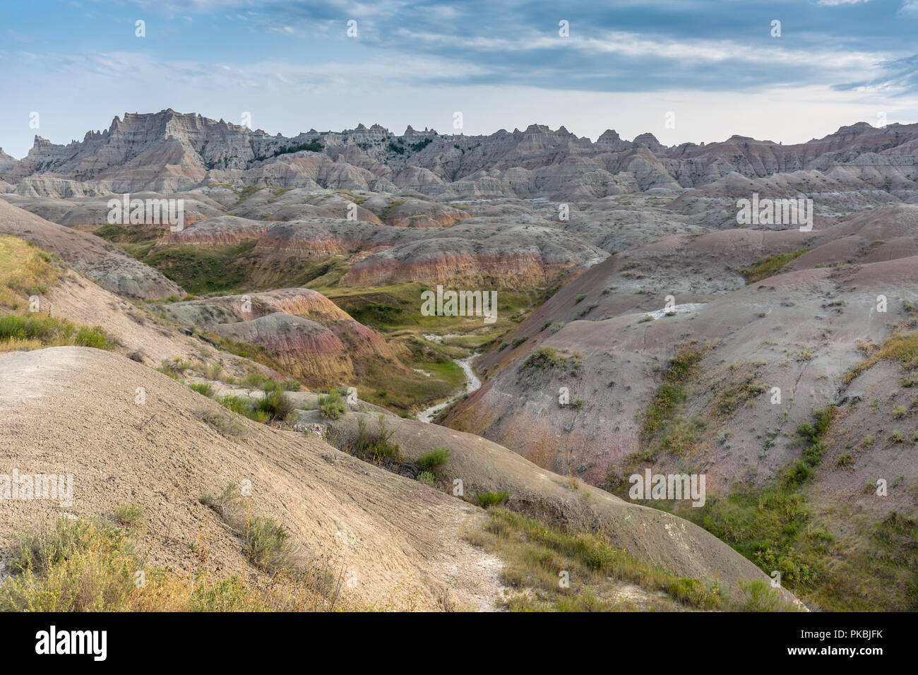 The rugged beauty of the geologic formations in the Badlands National ...