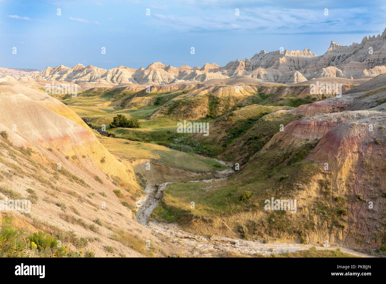 The rugged beauty of the geologic formations in the Badlands National ...