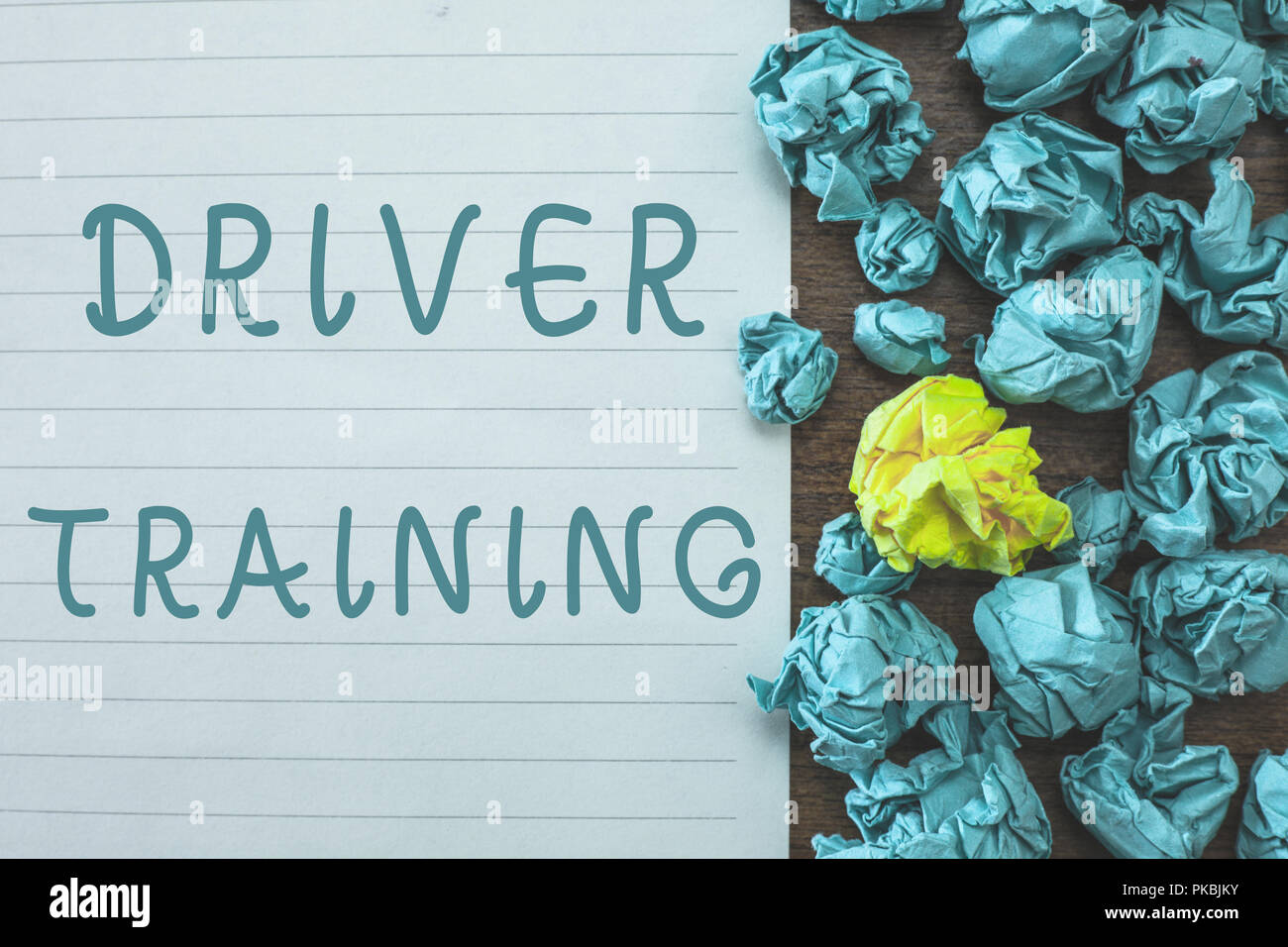 Conceptual hand writing showing Driver Training. Business photo text ...