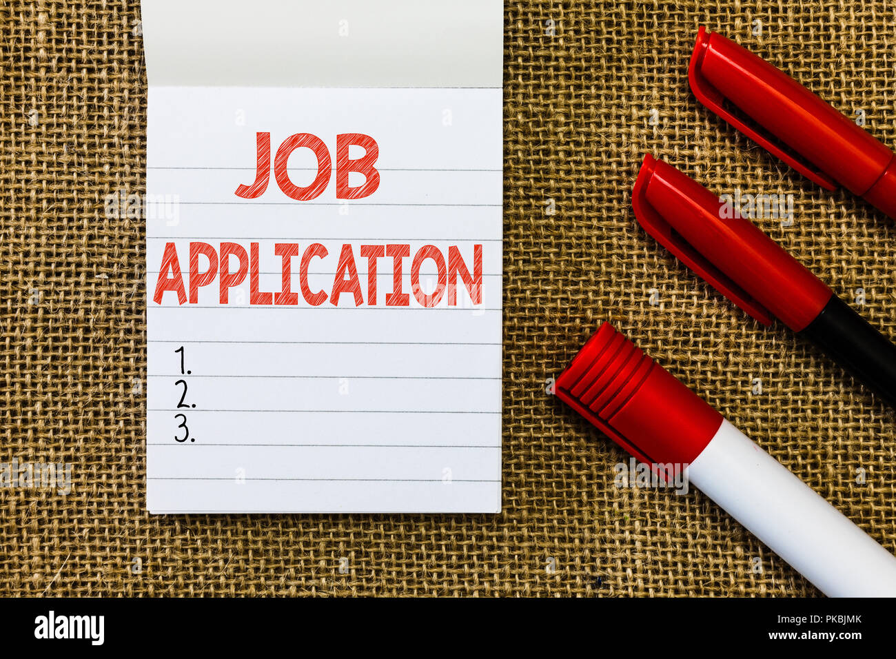 Word writing text Job Application. Business concept for The standard ...