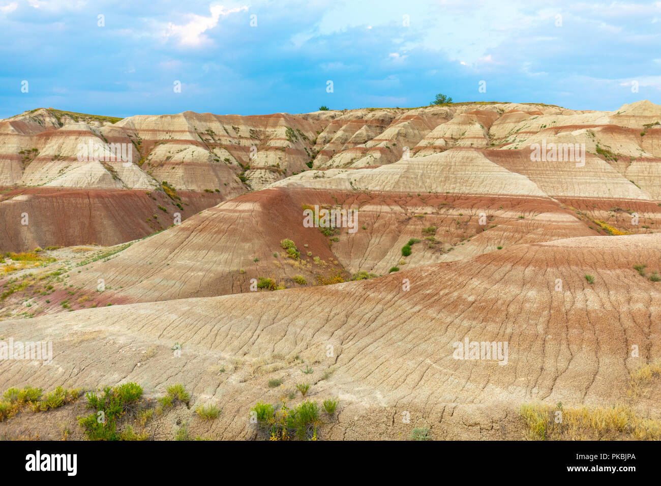 The rugged beauty of the geologic formations in the Badlands National ...
