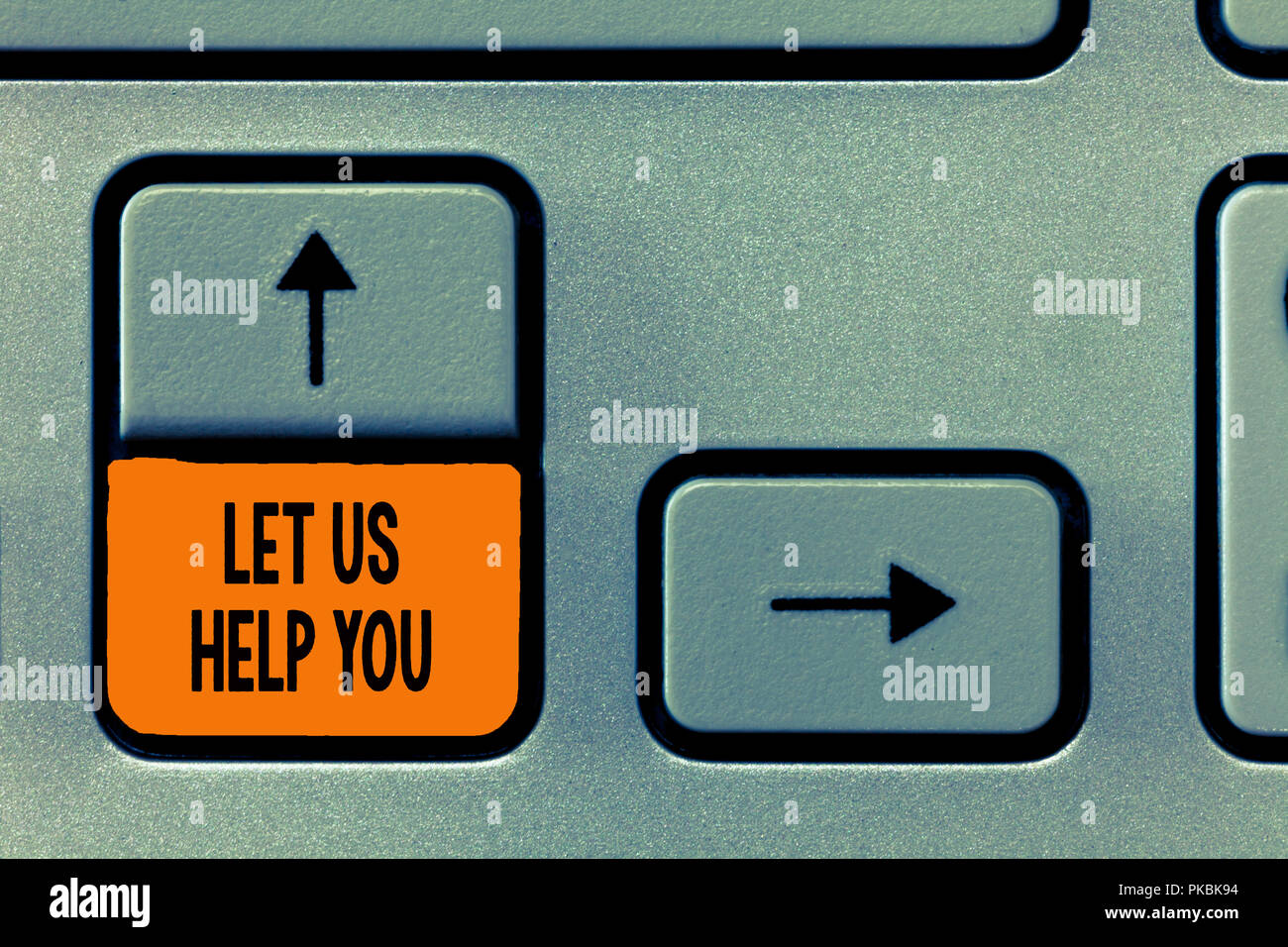 Text sign showing Let Us Help You. Conceptual photo Offering a service ...