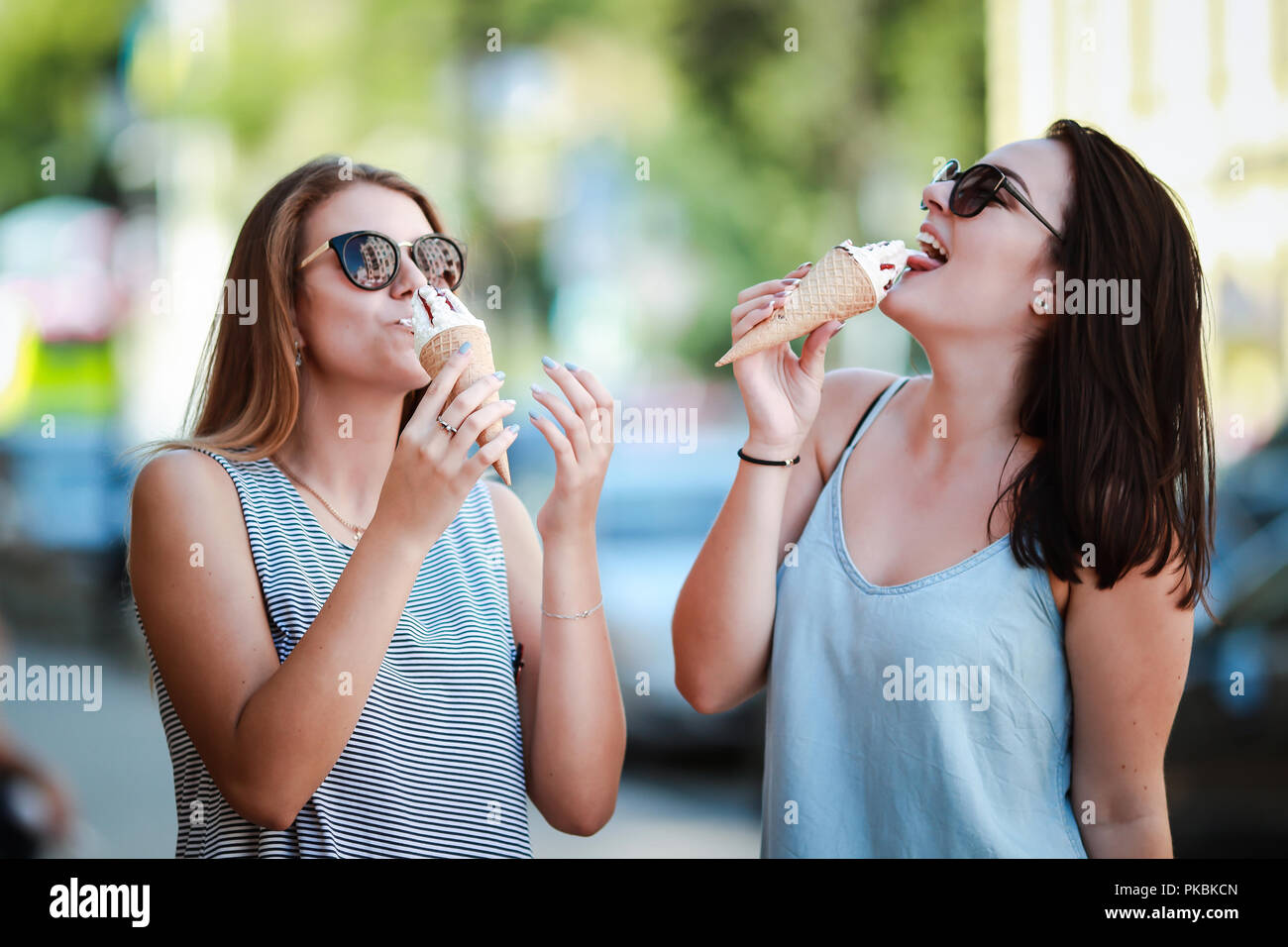 enjoy ice cream Stock Photo - Alamy