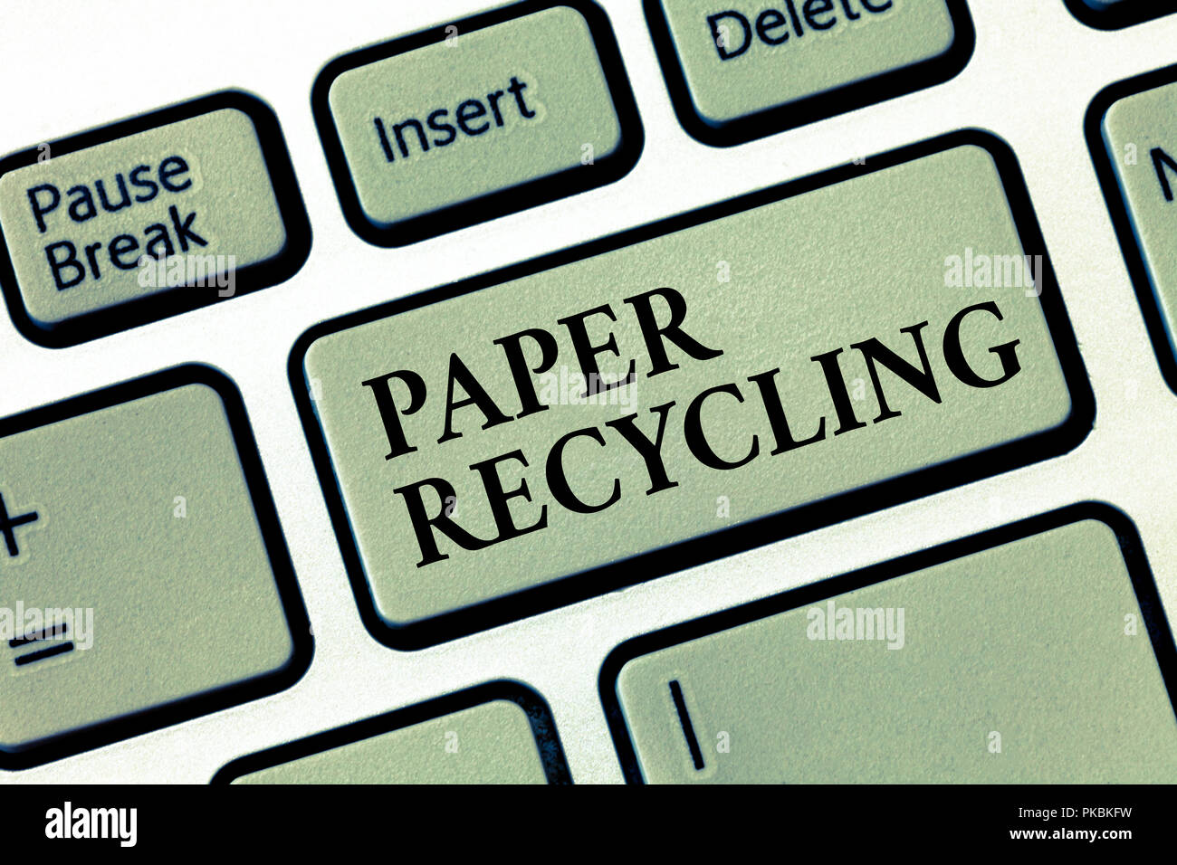 Handwriting text Paper Recycling. Concept meaning Using the waste ...