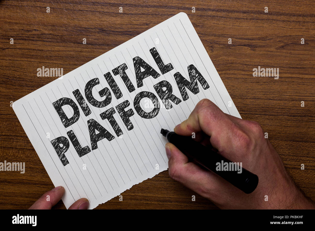 Writing note showing Digital Platform. Business photo showcasing ...