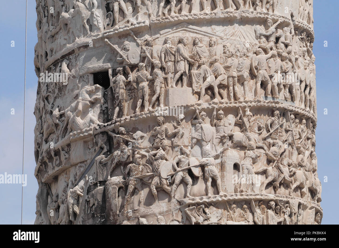 Italy, Lazio, Rome, Centro Storico, Column of Marcus Aurelius, relief ...