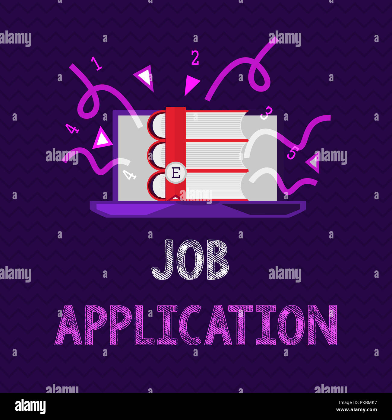 Handwriting text Job Application. Concept meaning The standard business ...