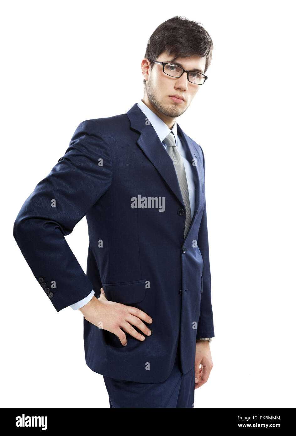 Businessman portrait. Isolated on white Stock Photo - Alamy