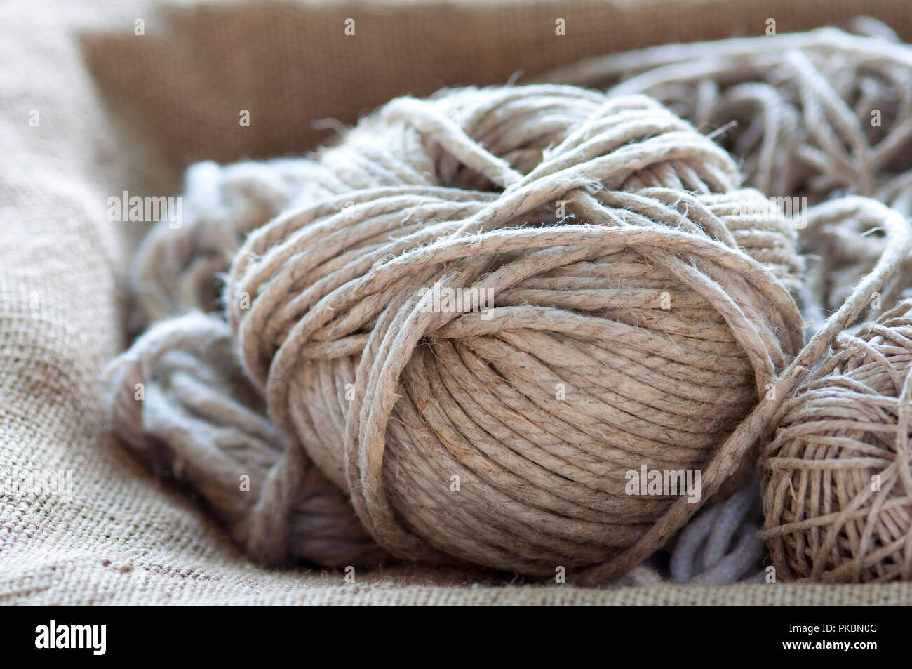 Ball of String, Close Up Stock Photo - Alamy