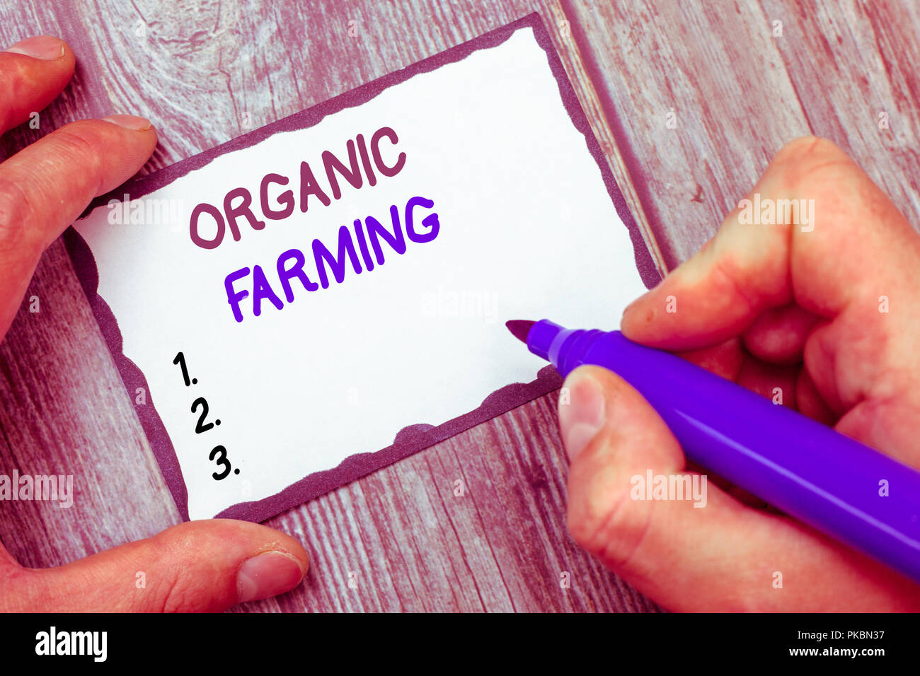 Word writing text Organic Farming. Business concept for an integrated ...