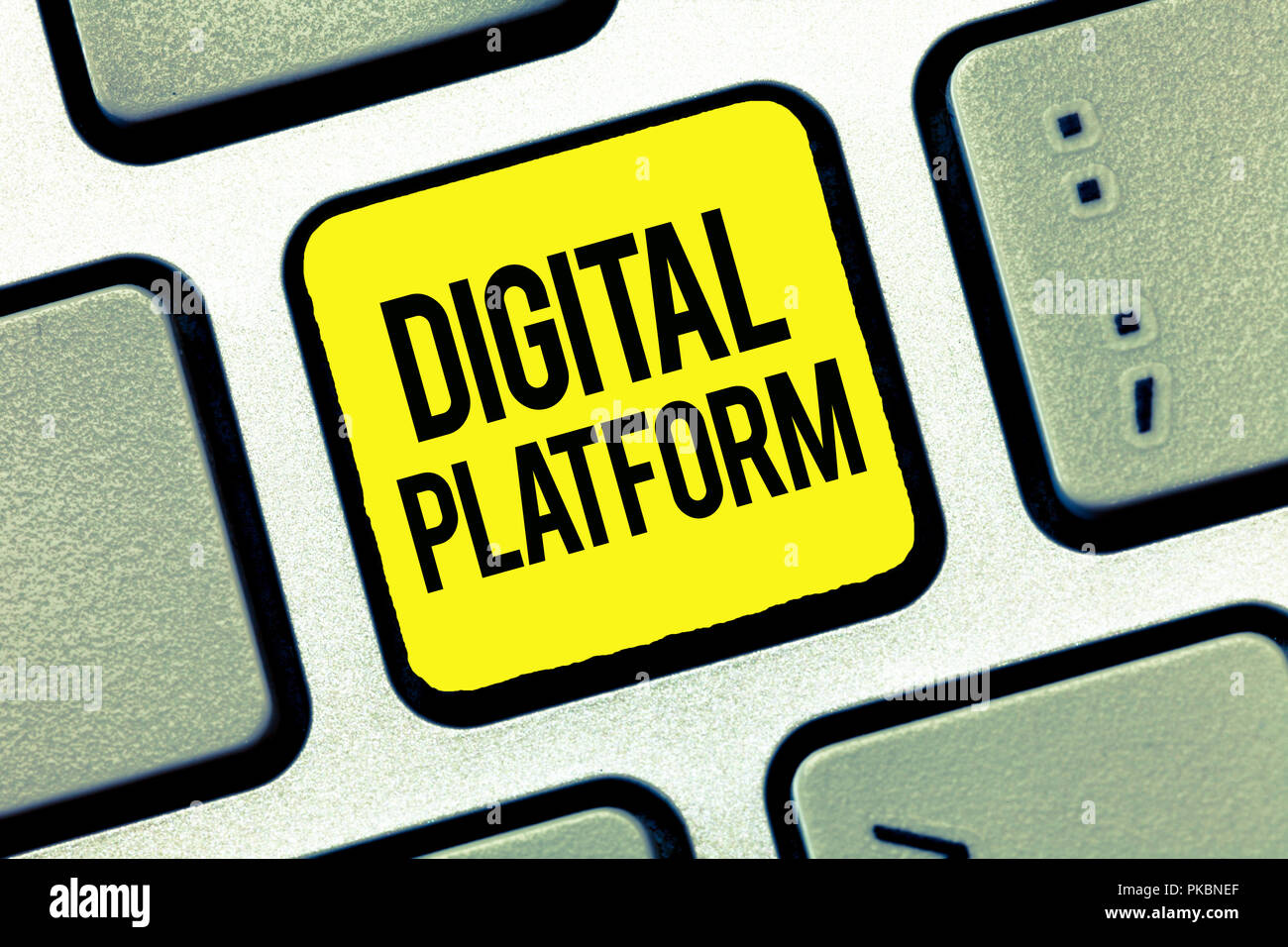 Text sign showing Digital Platform. Conceptual photo marketing campaign ...
