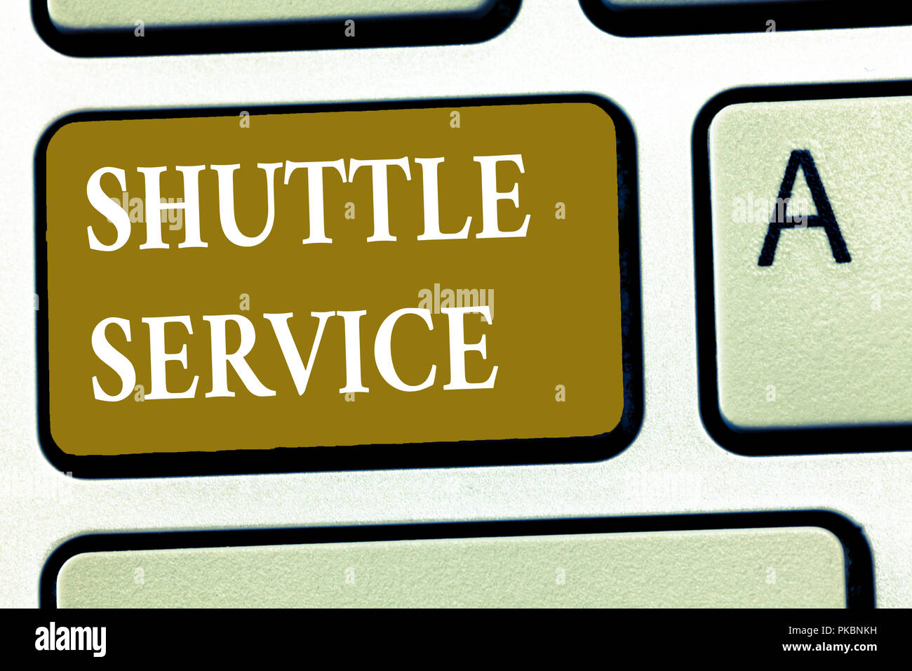 Text sign showing Shuttle Service. Conceptual photo vehicles like buses ...