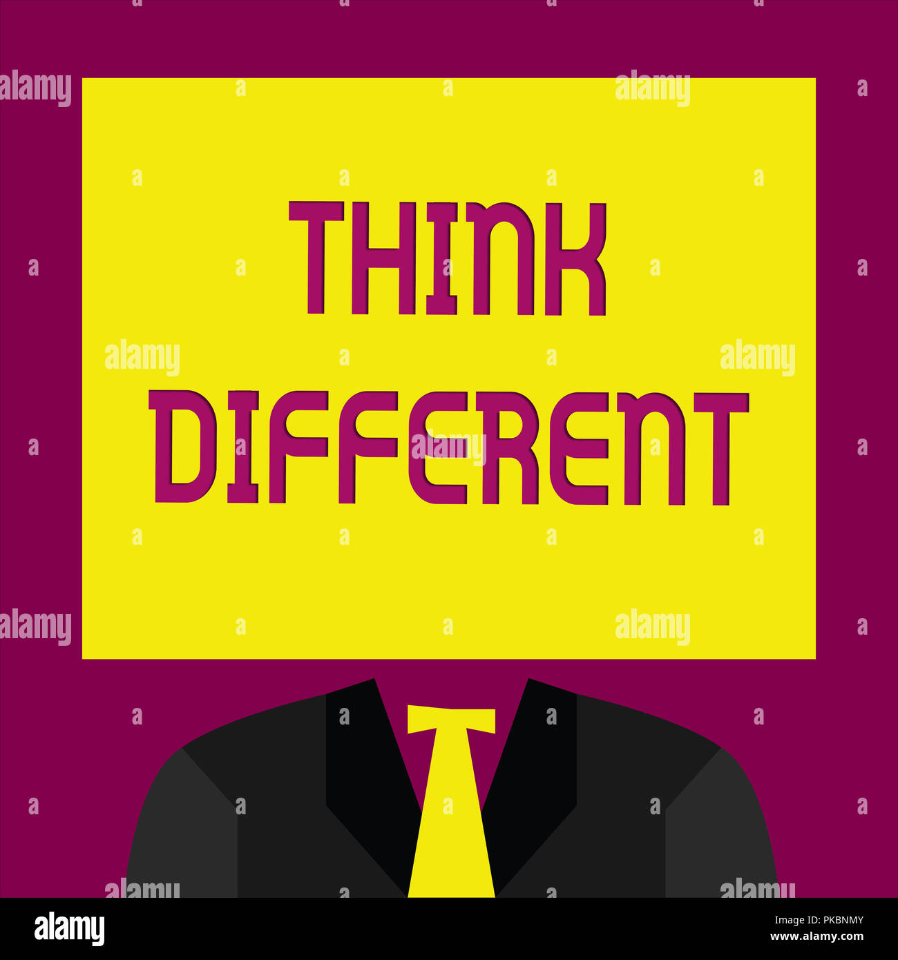 Conceptual hand writing showing Think Different. Business photo text be ...